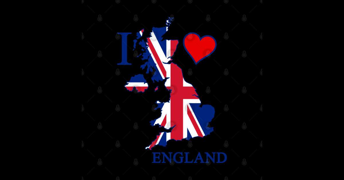 i love england - I Love England - Sticker | TeePublic