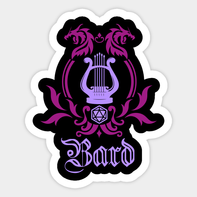 D&D Bard Simple Class Emblem - Bard Class - Sticker | TeePublic