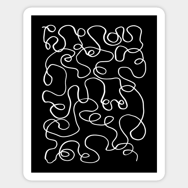 Wiggly Line Design - Abstract - Sticker | TeePublic