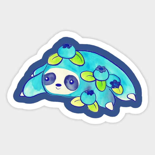 Watercolor Blueberry Sloth - Sloth - Sticker | TeePublic