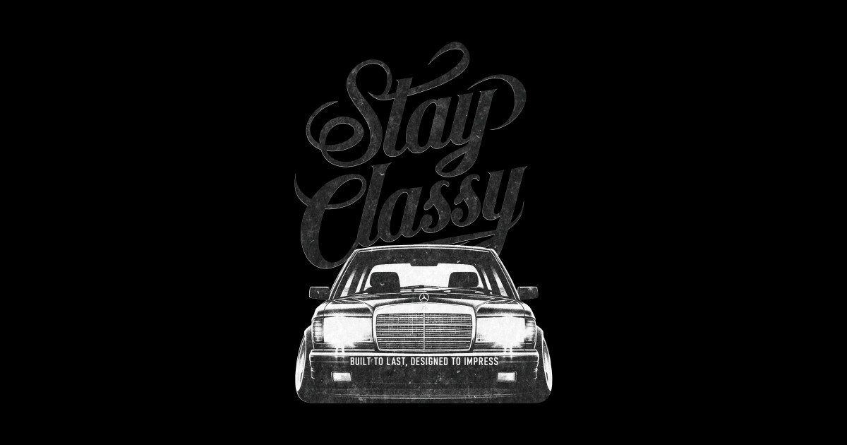 Mercedes W124 - Mercedes - Sticker | TeePublic