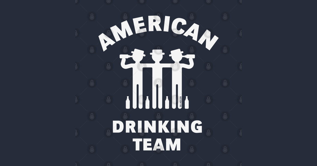 American Drinking Team (Booze / Beer / Alcohol / White) - Booze - T ...