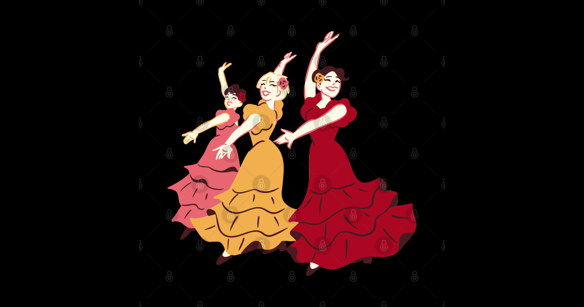 Women dance flamenco. - Flamenco Dancer - Sticker | TeePublic