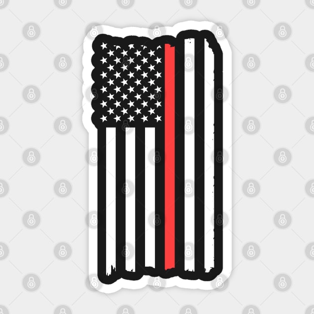 Red Line Flag - Red Line Flag - Sticker | TeePublic