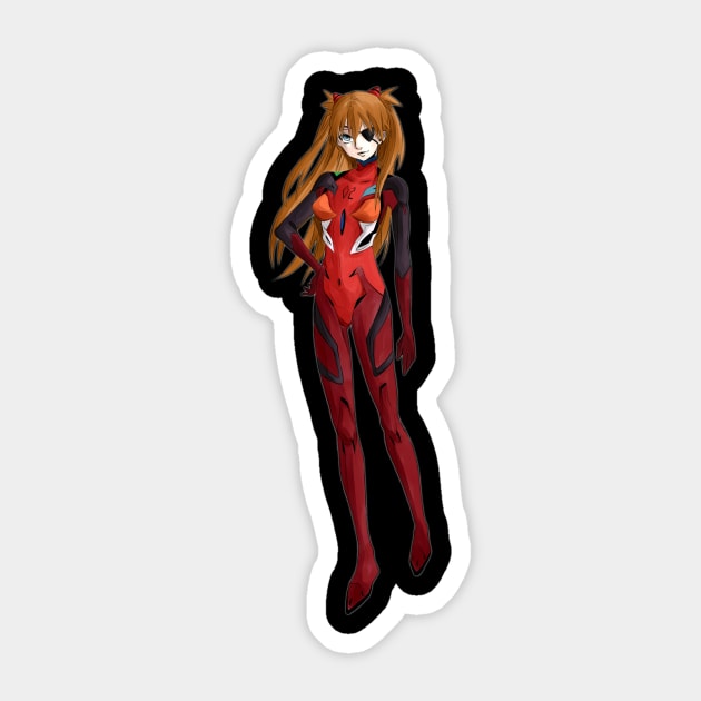 asuka evangelion - Evangelion - Sticker | TeePublic