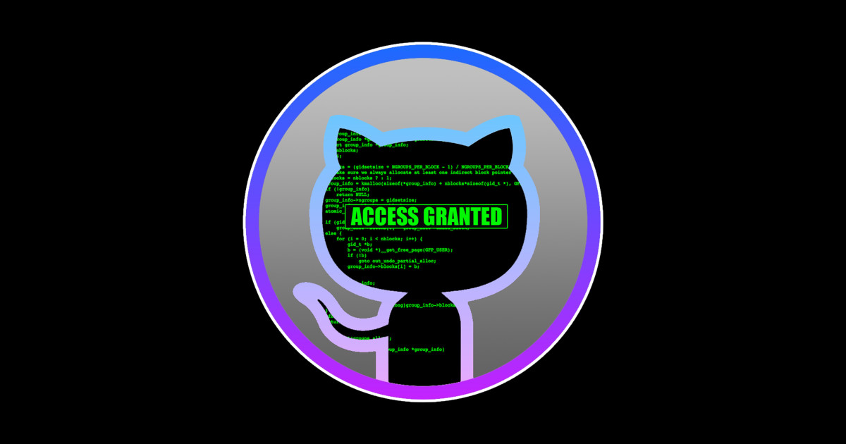 Git Hacker Kitty - Github - Sticker | TeePublic