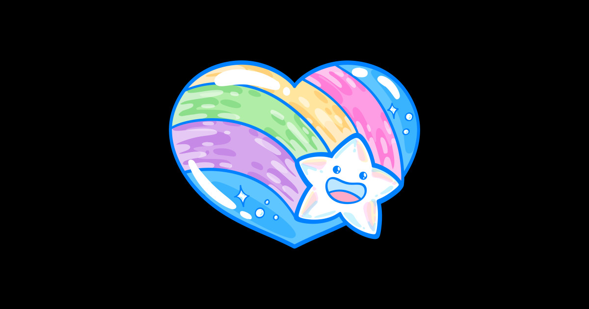 Kawaii Rainbow Shooting Star - Cute Shooting Star - Sticker | TeePublic