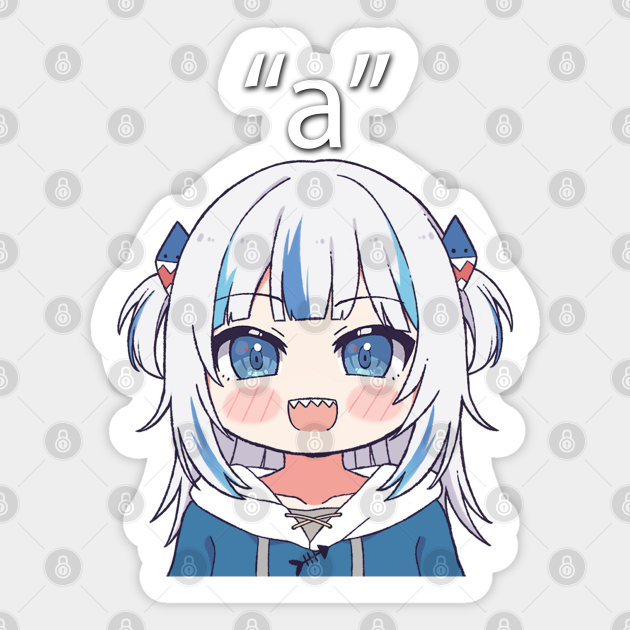 Gawr Gura Chibi - Virtual Youtubers - Sticker | TeePublic
