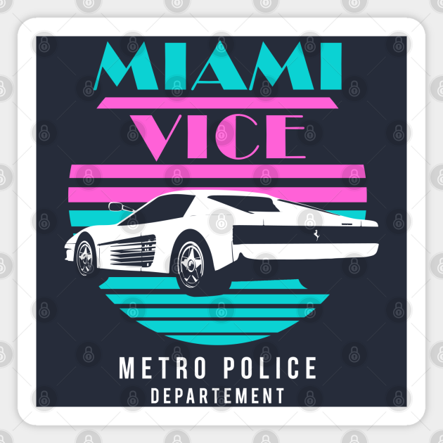 Miami Vice - Police Department - Miami Vice - Sticker | TeePublic
