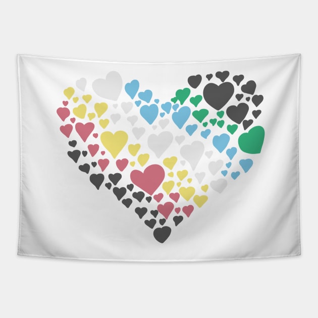 Disability pride flag heart - Disability Pride - Tapestry | TeePublic