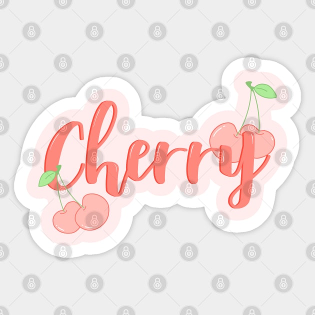 Cherry Cover Art - Typography - Sticker | TeePublic
