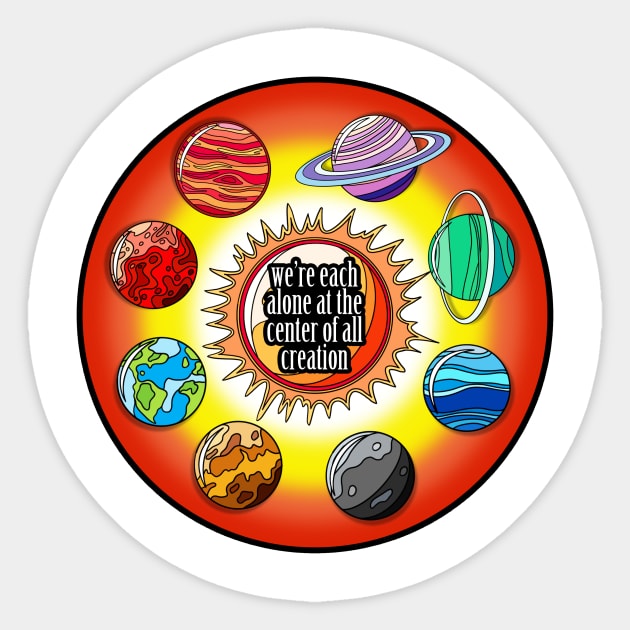 Universe Center - Universe - Sticker | TeePublic