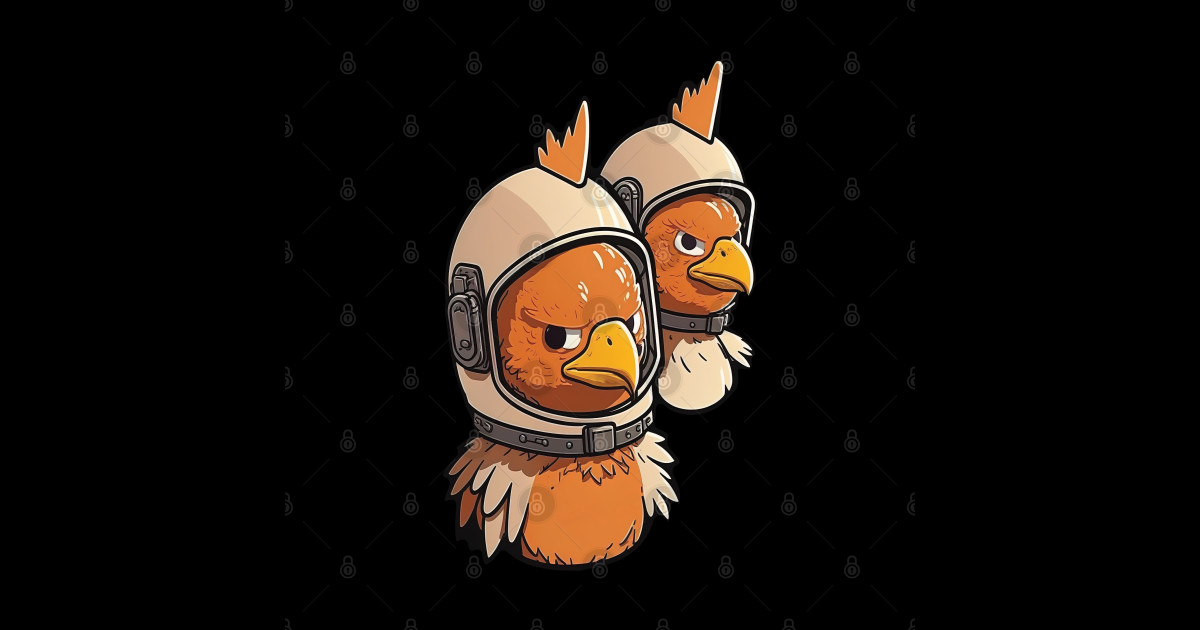 Cosmic Space Chickens - Chicks with Space Helmets - Space Helmet ...