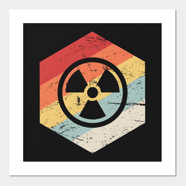 Retro Vintage Nuclear Radiation Symbol - Radiation - Posters and Art ...