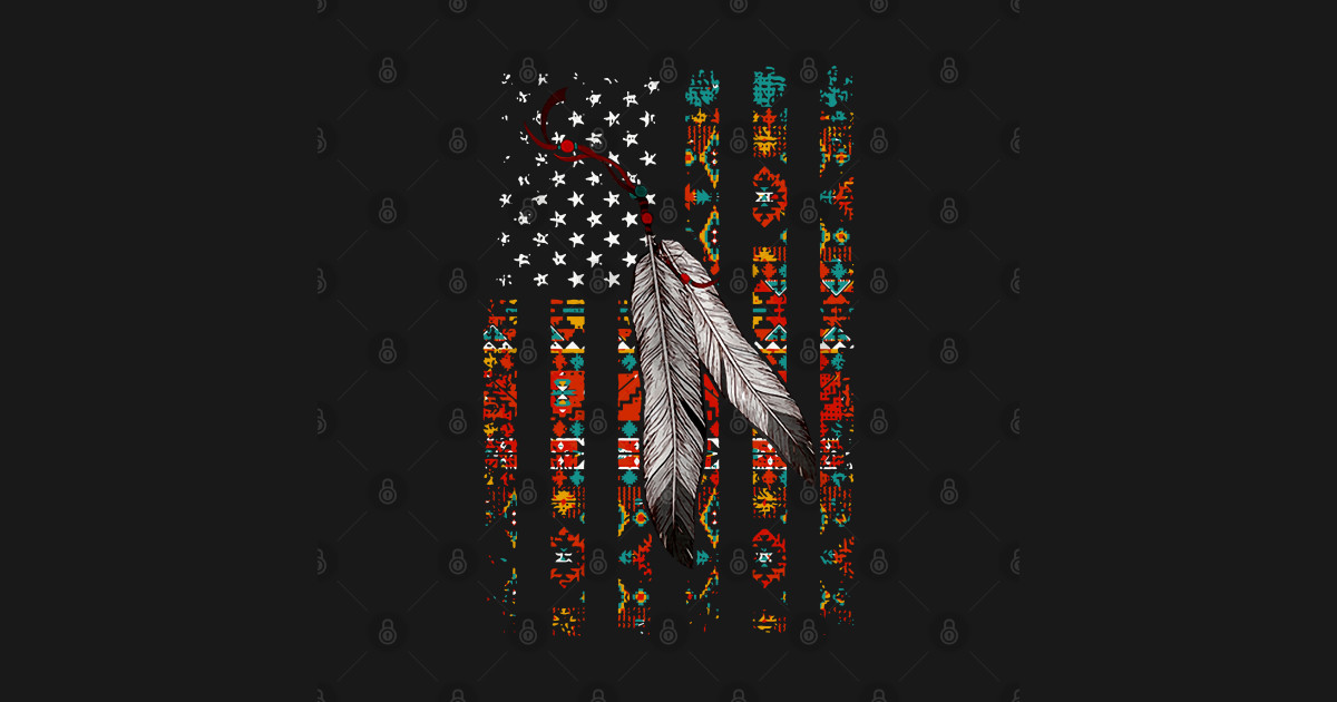 American Native Flag Native Tribe Feather Pride Shirt - Flags Usa - T ...