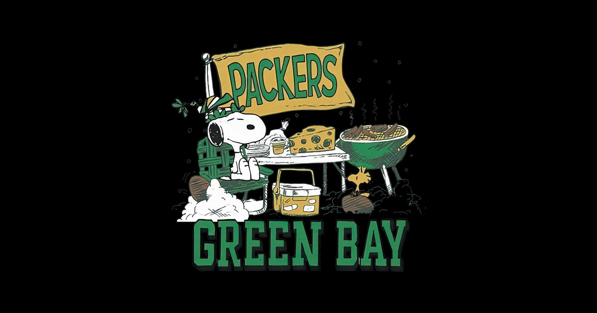 Green Bay Packers x Peanuts go Pack go winter cartoon - Green Bay ...