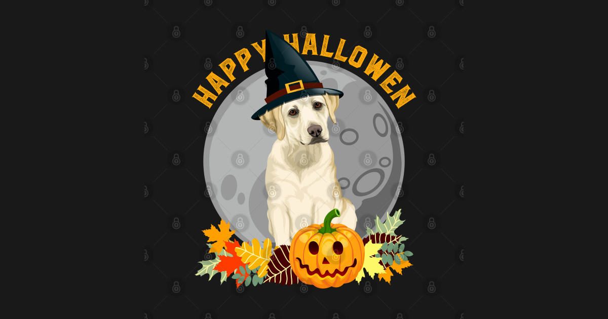 Happy Halloween Labrador Retriever Dog and Pumpkin - Labrador Retriever ...