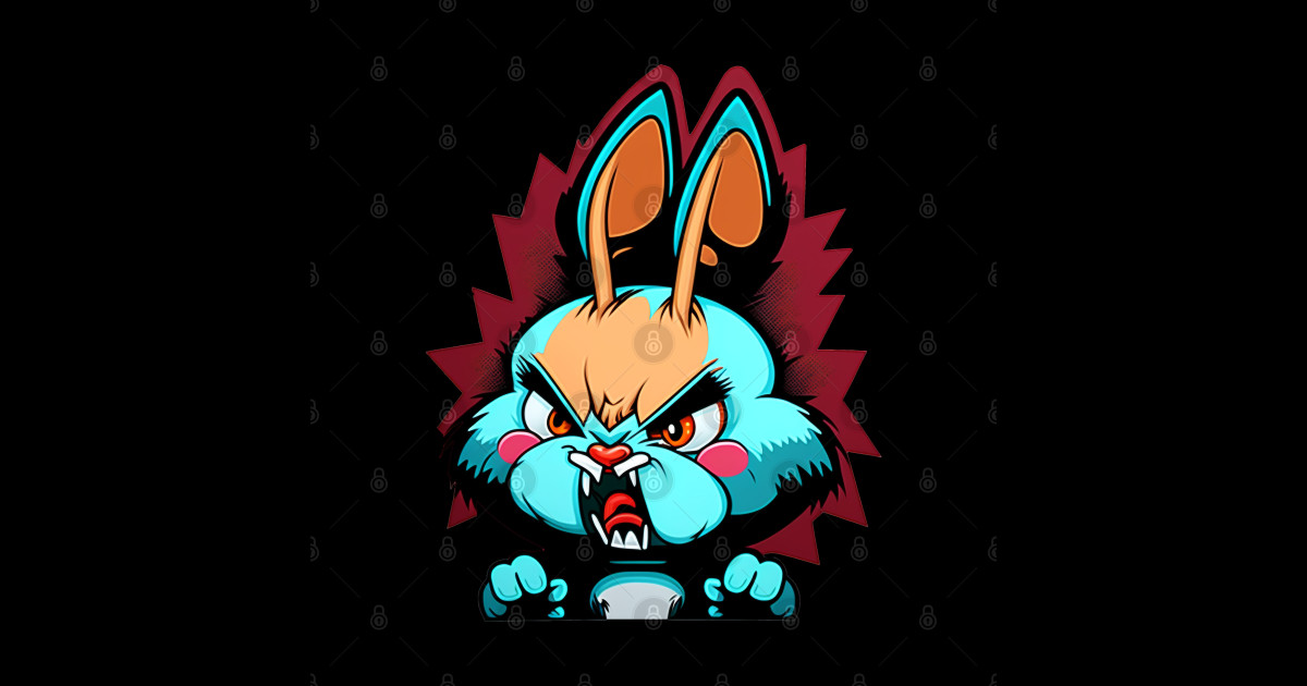 Bunny Rage - Bunny Rage - Sticker | TeePublic
