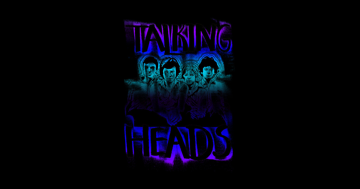 Talking Heads offset gradient graphic - Talking Heads - Sticker | TeePublic