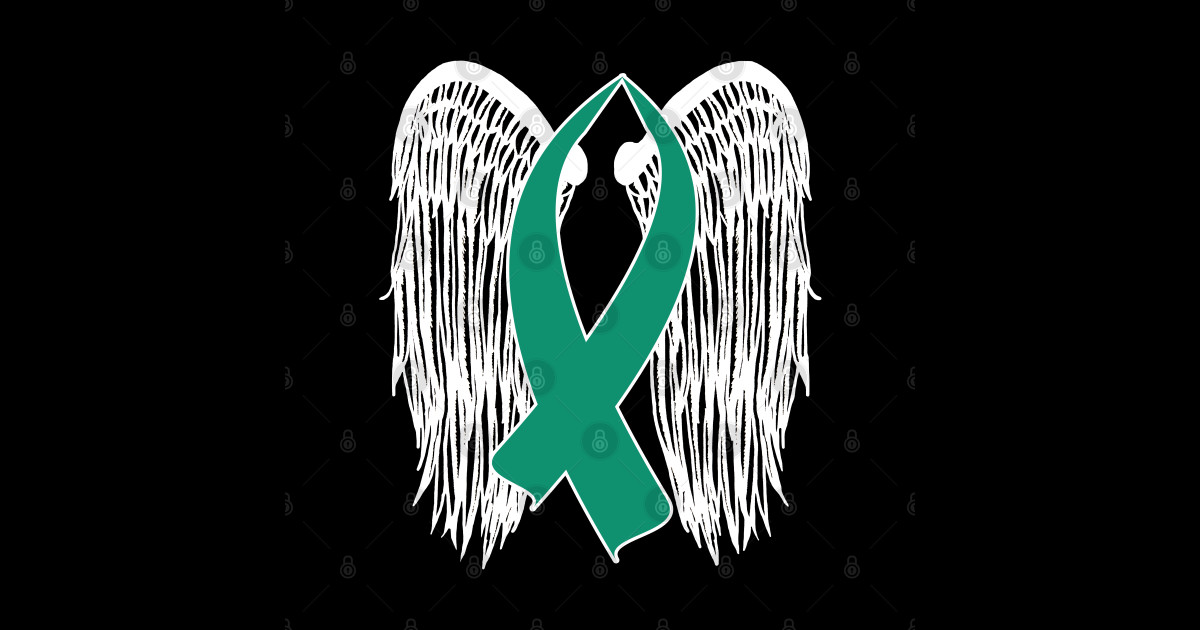 Winged Awareness Ribbon (Teal) - Awareness Ribbon - Sticker | TeePublic