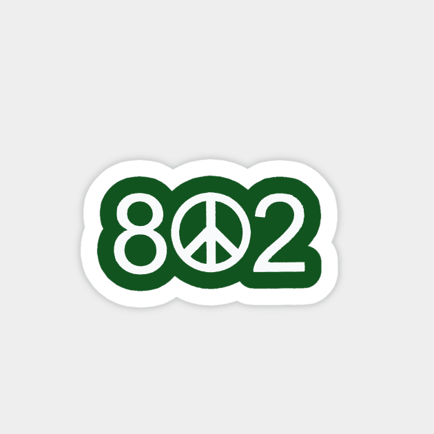 802 Vermont Peace Area Code White Lettering - 802 Vermont Area Code ...