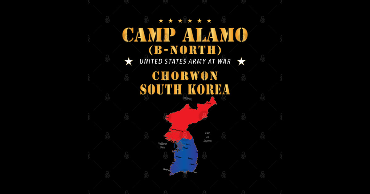Camp Alamo - B-Borth - Chorwon - South Korea w Map - Vert X 300 - Camp ...