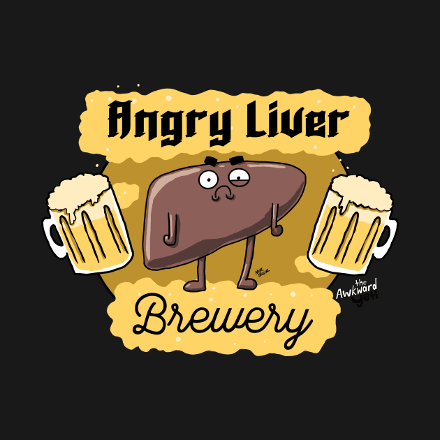 Angry Liver Brewery - Awkward Yeti - T-Shirt | TeePublic