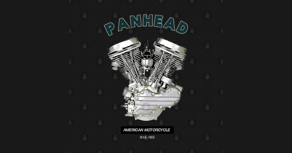 Hd Panhead V-Twin Engine Motorcycle 48 -65 Biker Gear - Biker ...