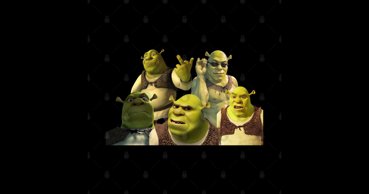 Shrek Shirt / Shrek Collage / Funny Shrek Meme Collage / Cursed Shrek ...