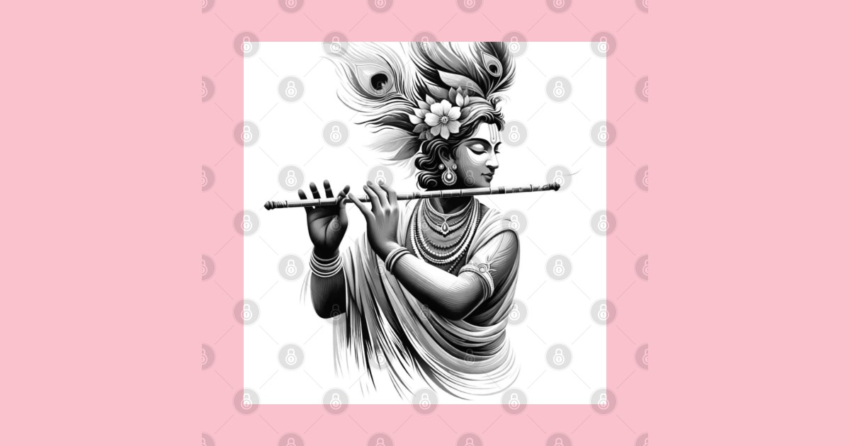 Krishna cute lovely art of supreme lord Krishna - Krishna Art - T-Shirt ...