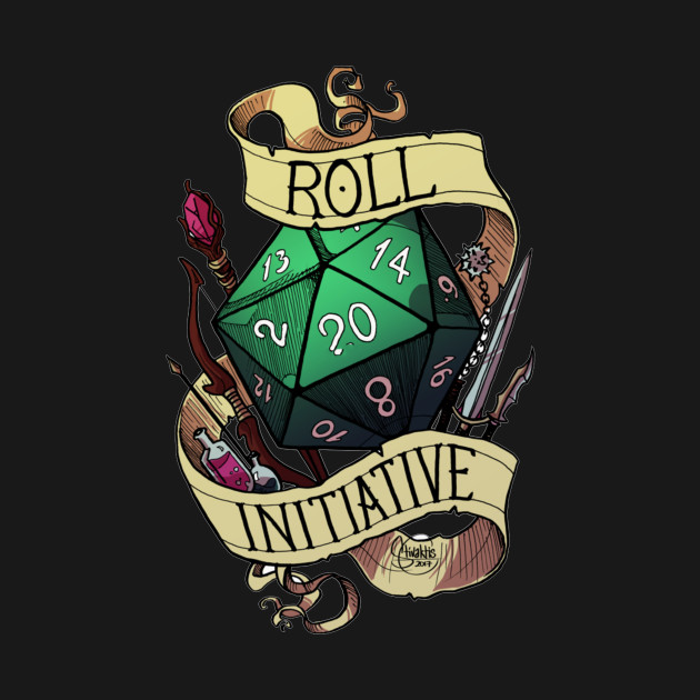 Roll Initiative - Roll Initiative - T-Shirt sold by Eric Muller | SKU ...