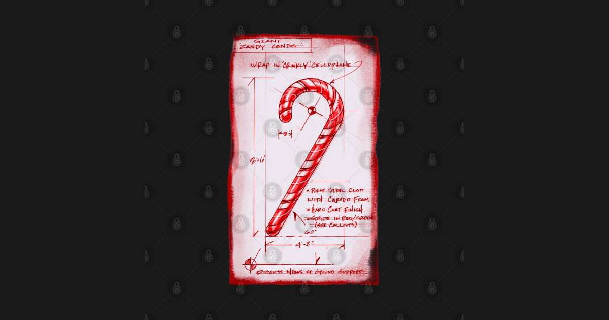 Candy Cane tech spec - Christmas Candy Cane - Kids T-Shirt | TeePublic