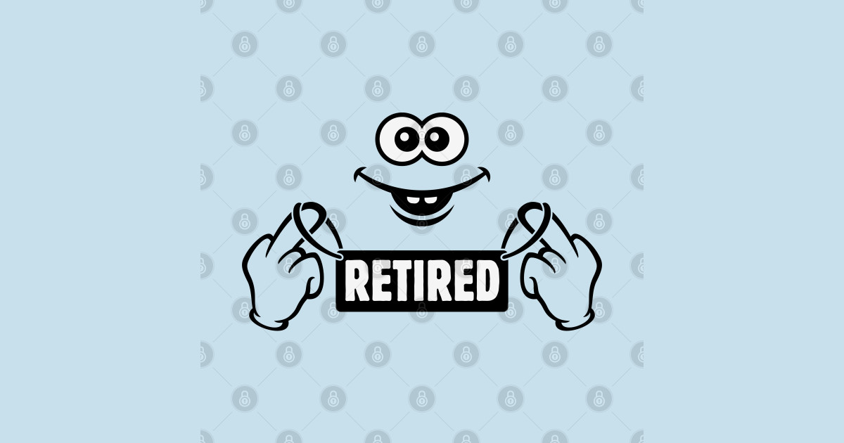 Smiling Face / Middle Finger / Retired (Retirement) - Retired - T-Shirt ...