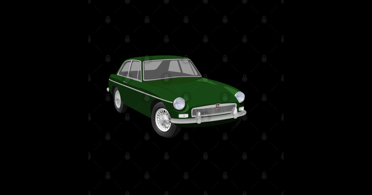 MGB GT Graphic Design -Green - Mgb - Posters and Art Prints | TeePublic
