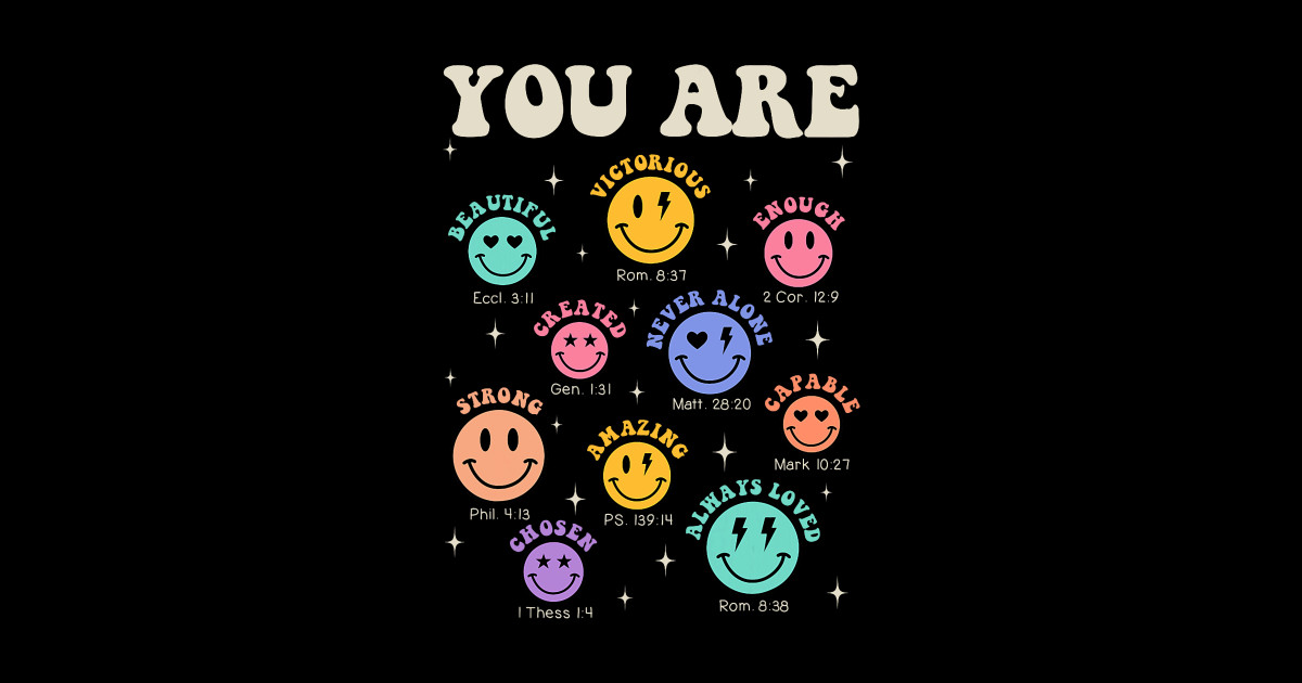 Groovy You Are Bible Verse Hippie Flower Religious Christian - Family ...