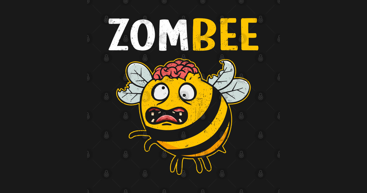 Zombee – Funny Zombie Bee Halloween Pun Design - Zombee - T-Shirt ...