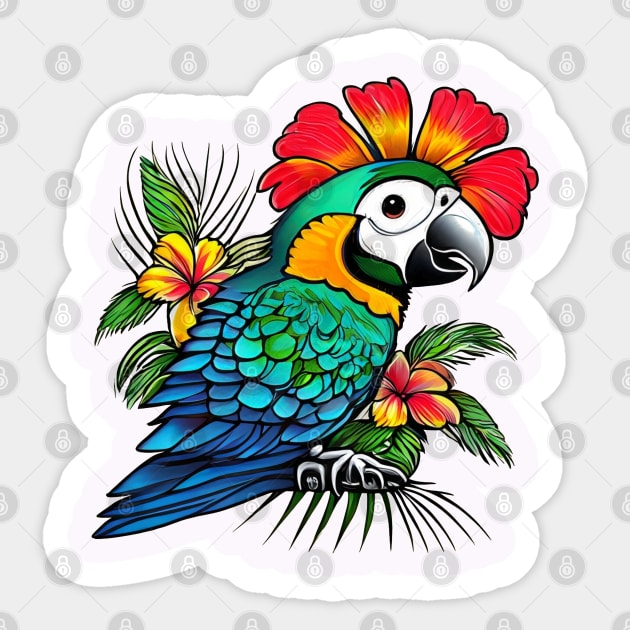 parrot - Parrot Bird - Sticker | TeePublic