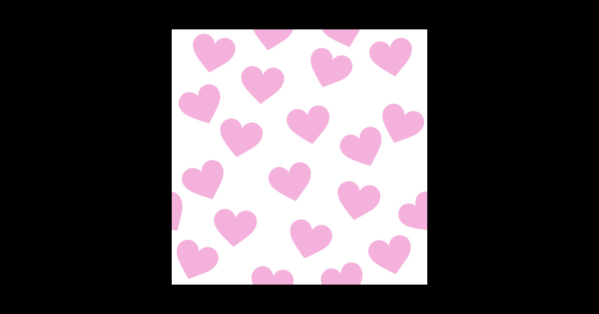 Pink hearts print - Hearts - Sticker | TeePublic