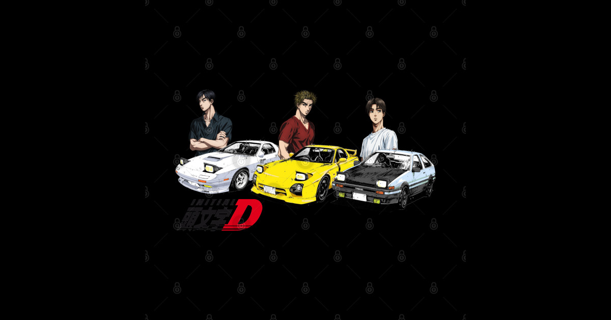 Project D Team Lineup - Initial D - Sticker | TeePublic