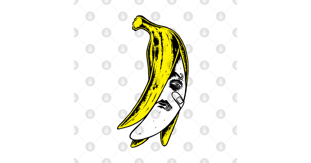 Emo Banana (No text) - Banana - Sticker | TeePublic