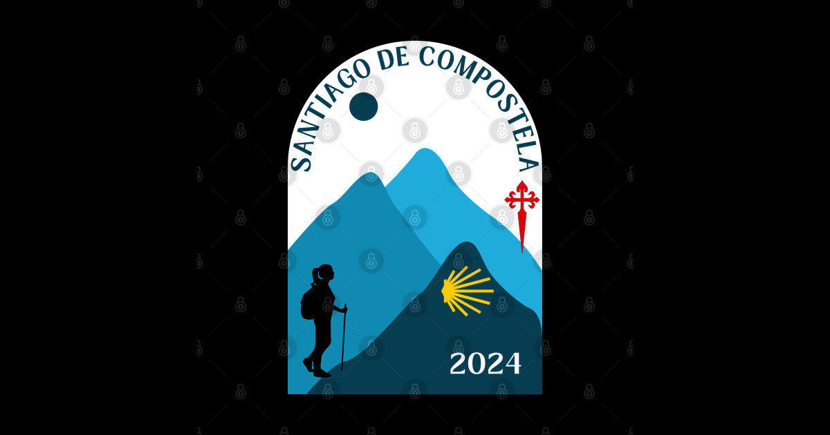 Camino de Santiago de Compostela 2024 Woman Walking - Camino De Santiago - Magnet | TeePublic