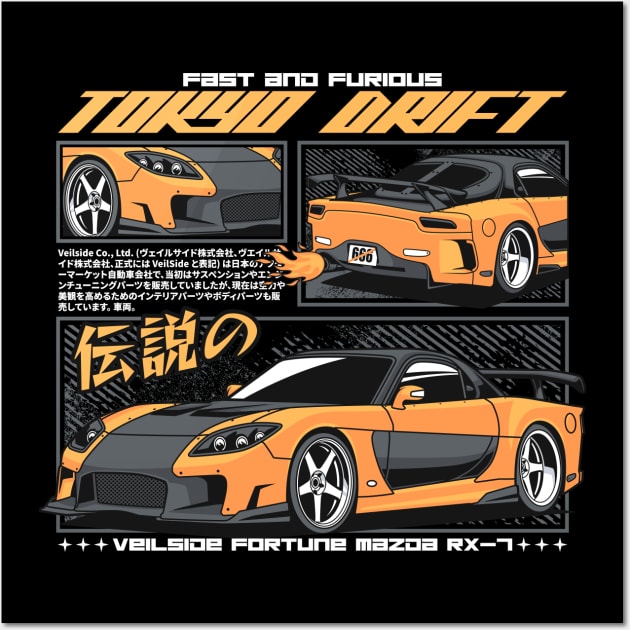 RX7 Veilside - Rx7 - Posters and Art Prints | TeePublic