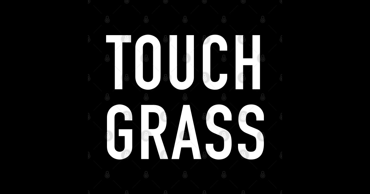 Touch Grass - Meme - Sticker | TeePublic