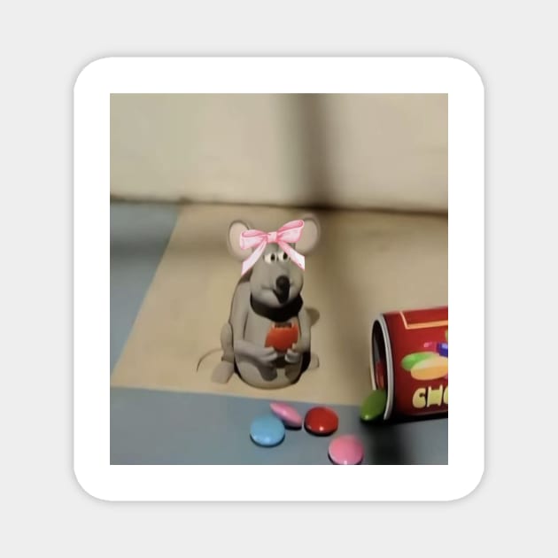 Coquette Mouse Meme Design - Coquette Mouse Meme Design - Magnet ...