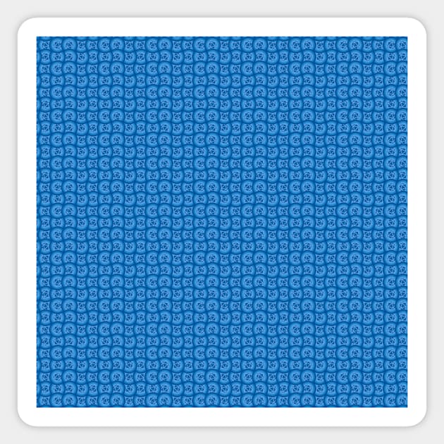 Retro Inspired D20 Circles Seamless Pattern - Blue - Repeating Pattern ...