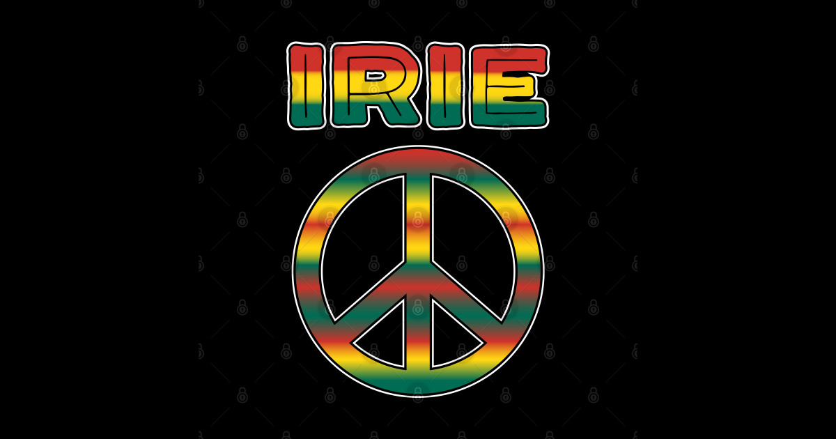Irie Peace and Love - Reggae - Sticker | TeePublic