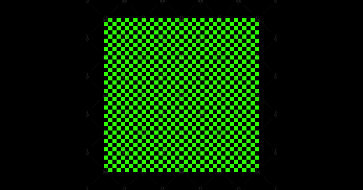 Neon Green and Black Checkerboard Pattern - Neon - T-Shirt | TeePublic