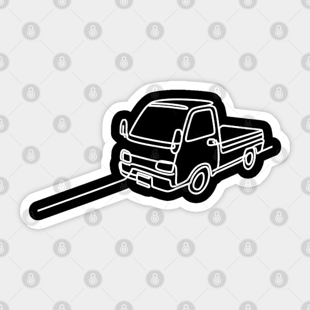 Kei Truck Line Art - Kei Truck - Sticker | TeePublic