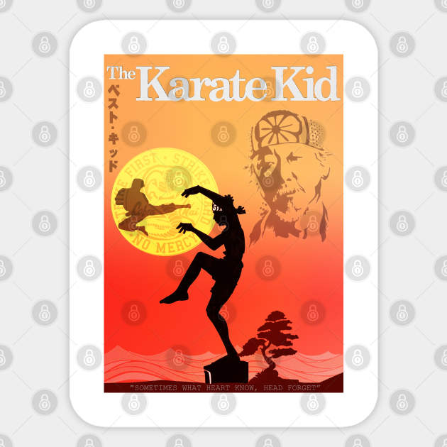 The karate kid minimal art poster - Karate Kid - Sticker | TeePublic