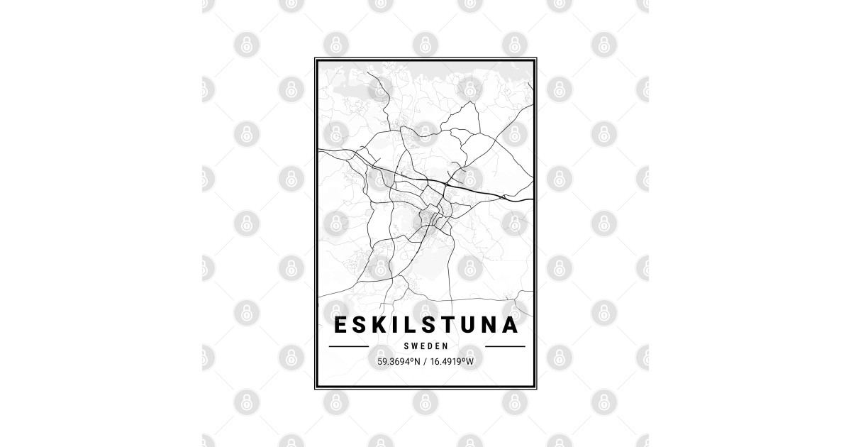 Eskilstuna Light City Map - Eskilstuna Light City Map - T-Shirt | TeePublic